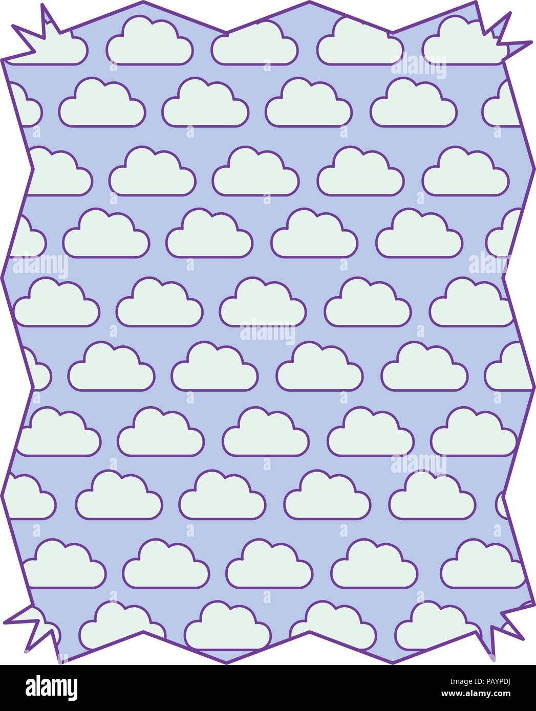 abstract frame with clouds pattern over background, vector illustration ...