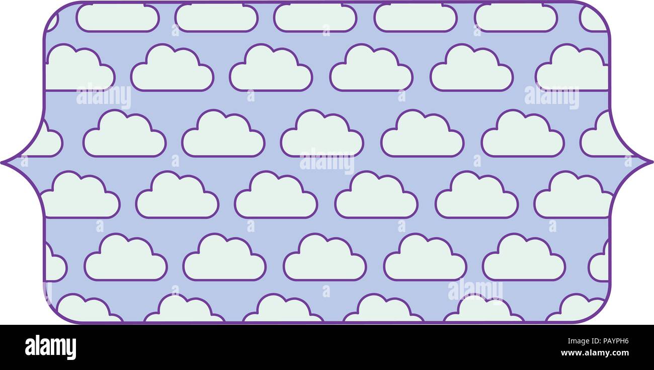 banner with clouds pattern over background, vector illustration Stock ...