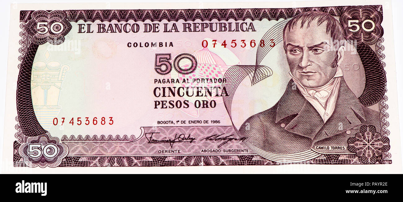 Colombia peso currency note sign hi-res stock photography and images ...