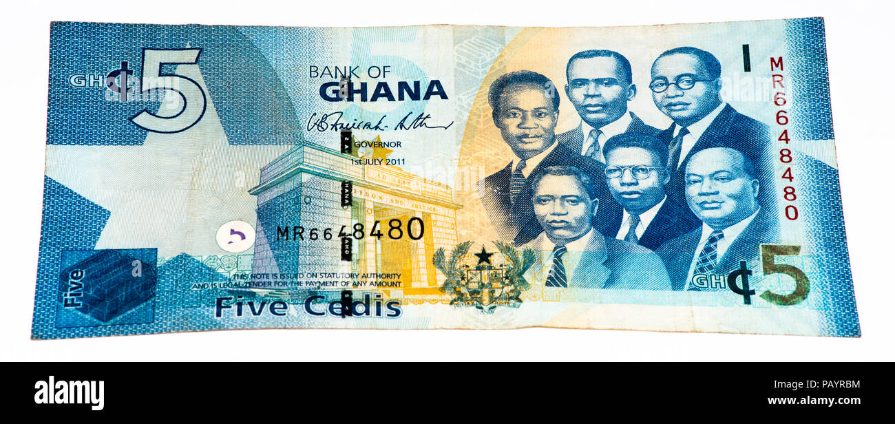 Ghana cedi currency note sign Cut Out Stock Images & Pictures - Alamy