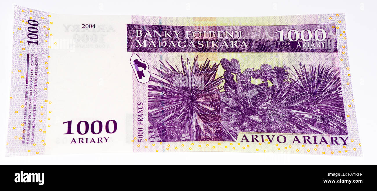 1000 Malagasy Ariary Bank Note Of Madagascar Malagasy Ariary Is The 1000 Malagasy Ariary Bank Note Of Madagascar Malagasy Ariary Is The