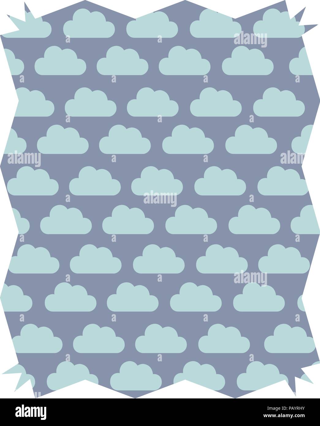 abstract frame with clouds pattern over background, vector illustration ...