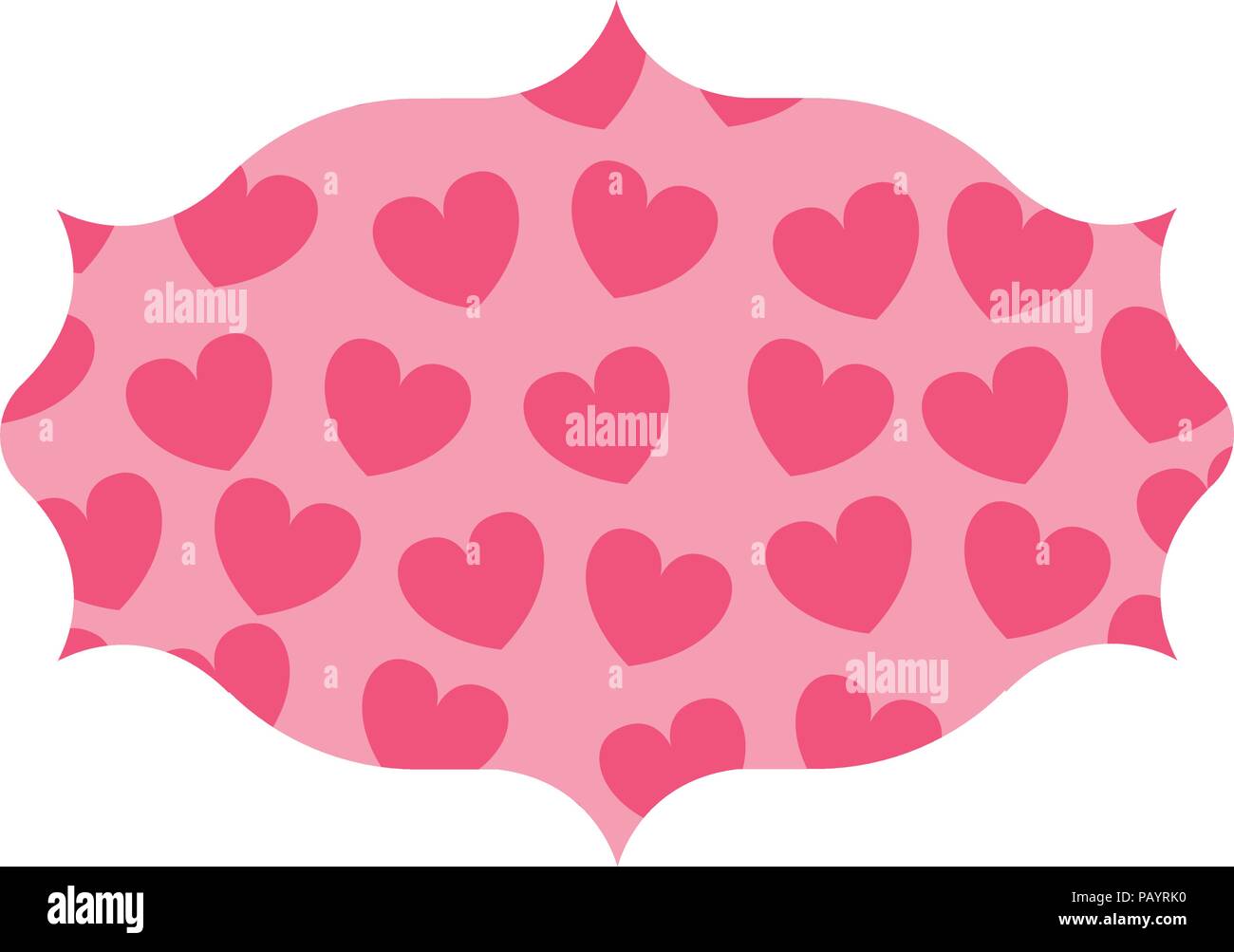 arabic frame with hearts pattern over background, vector illustration ...