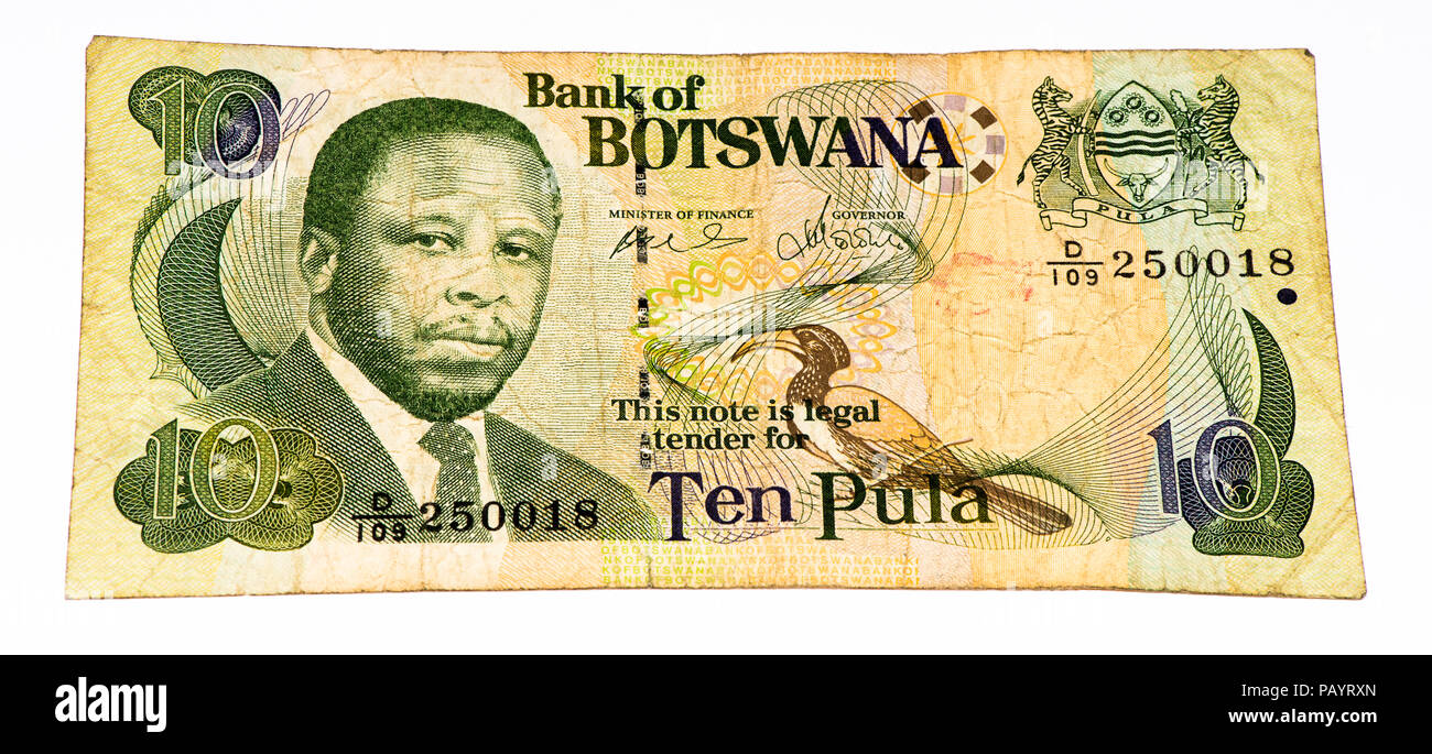 Botswana pula currency note sign Cut Out Stock Images & Pictures - Alamy