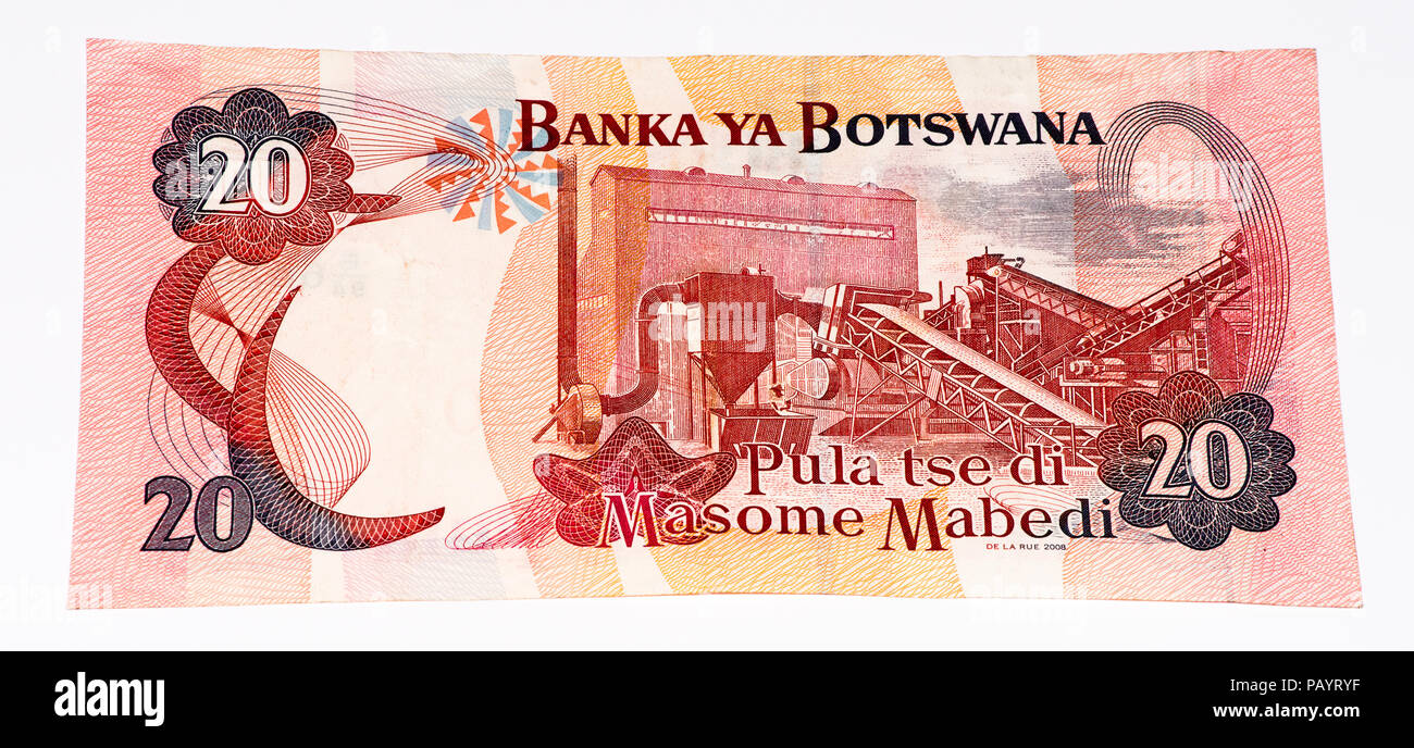 20 pula of Botswana.Pula is the national currency of Botswana Stock ...