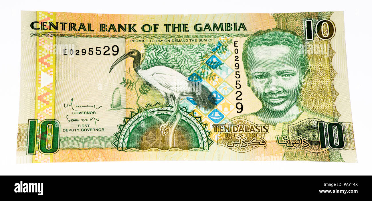 10 gambian dalasi bank note hi-res stock photography and images - Alamy