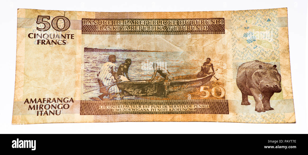 50 Burundian francs. Burundian franc is the national currency of ...