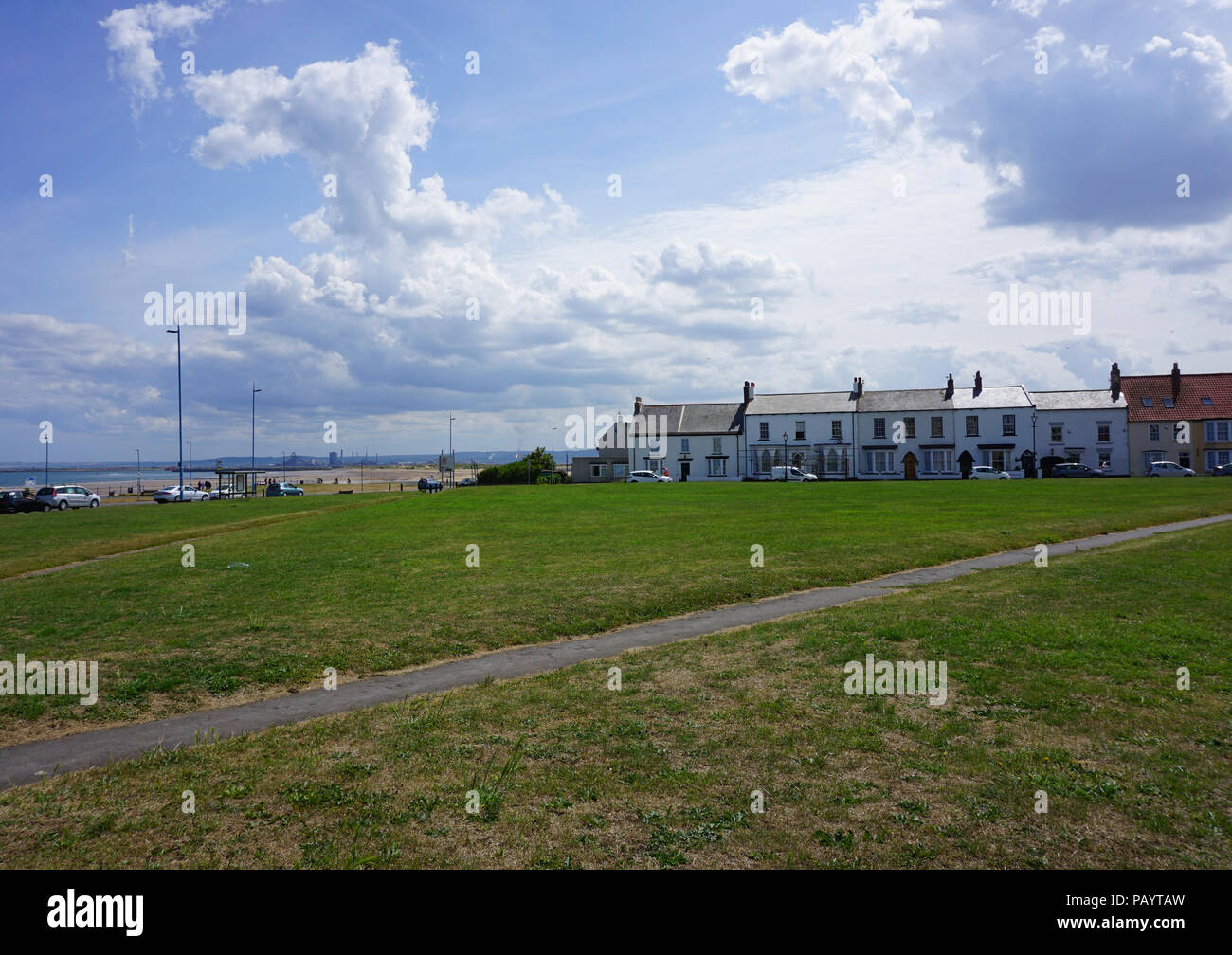 The Village Green and old Victorian Terrace Houses in Seaton Carew ...