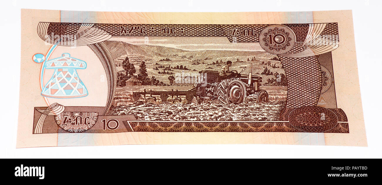 20 Ethiopian birr bank note. Birr is the national currency of Ethiopia ...