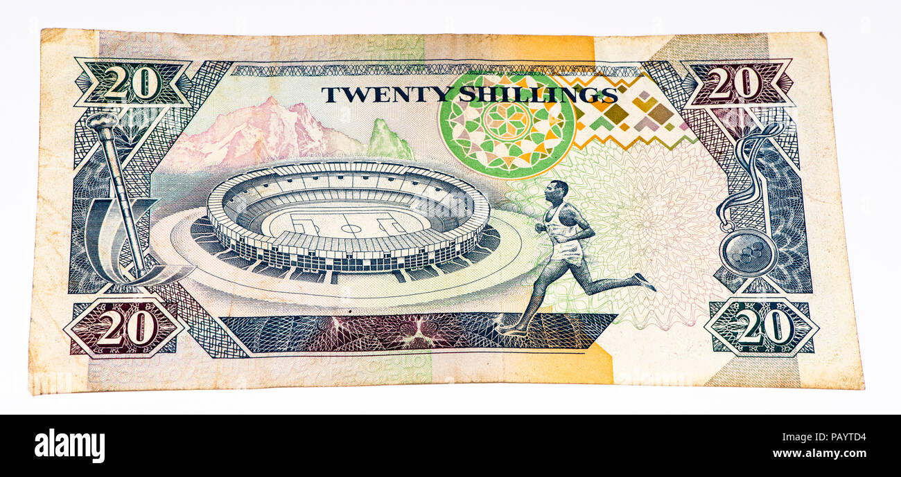 10 Kenyan shillings bank note of Kenya. Kenyan shilling is the national ...