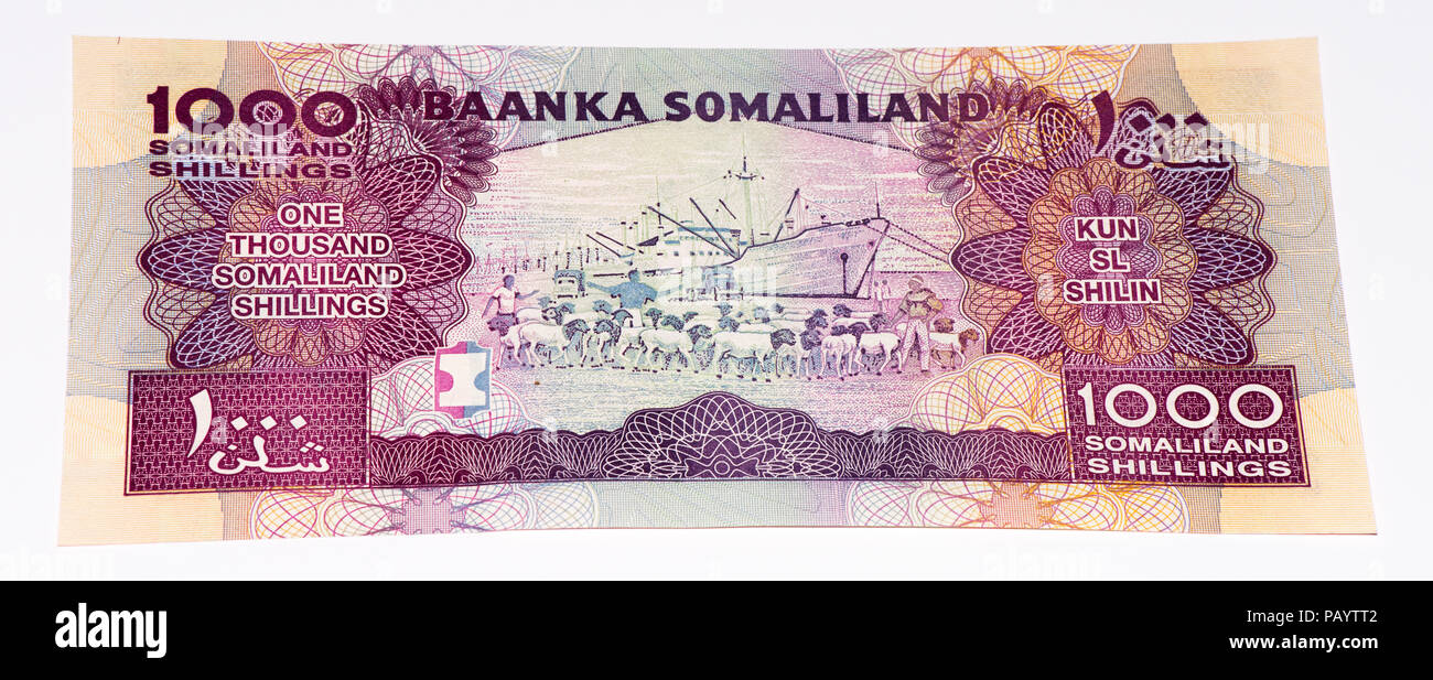 1000 Somali shilings, the national currency of Somalia Stock Photo - Alamy