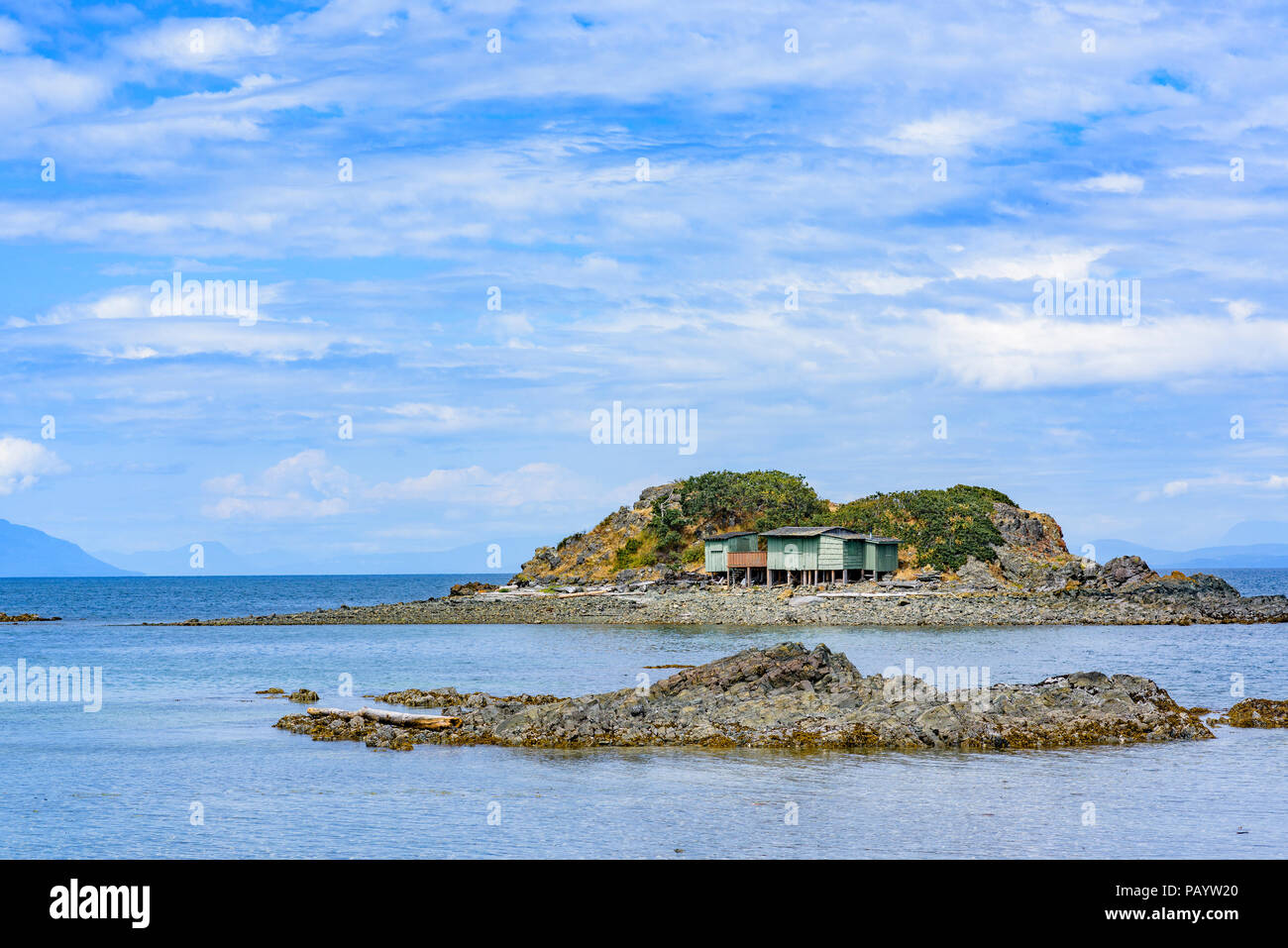 Shack Island from Pipers Lagoon Park, Nanaimo, British Columbia, Canada ...