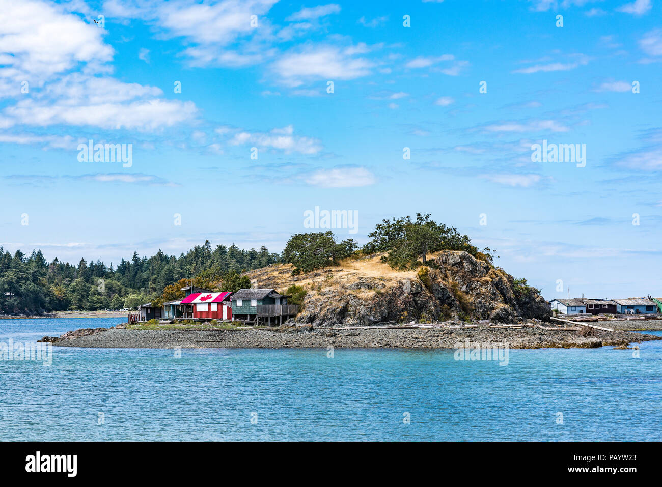 Shack Island from Pipers Lagoon Park, Nanaimo, British Columbia, Canada ...