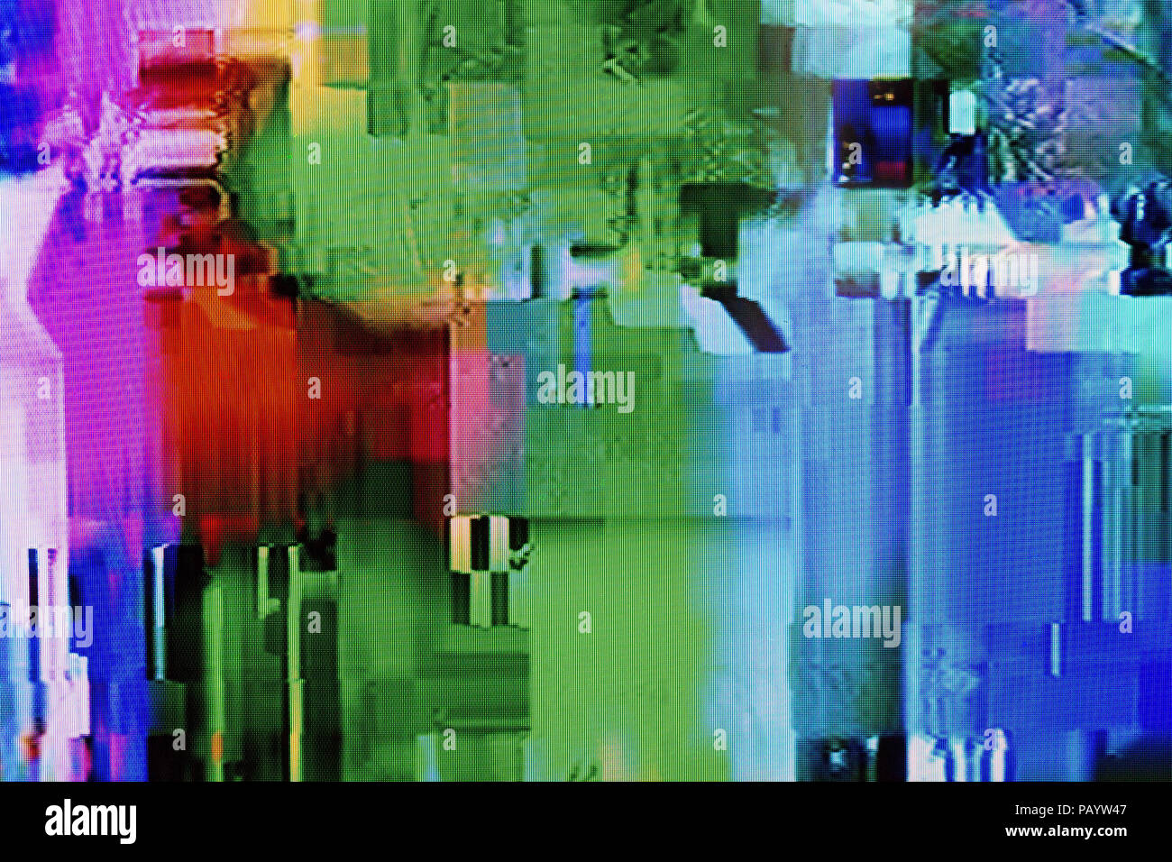 Tv noise transitions hi-res stock photography and images - Alamy