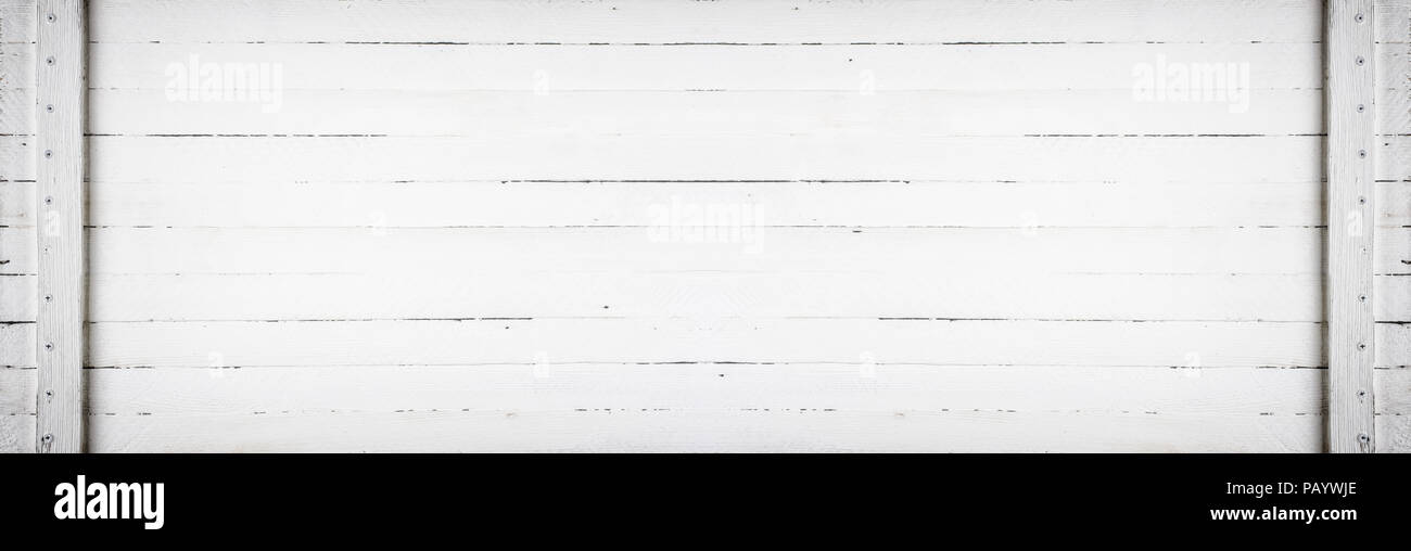 horizontal panoramic vintage white retro background with wooden planks ...