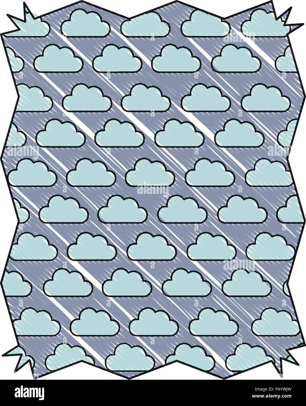 abstract frame with clouds pattern over background, vector illustration ...