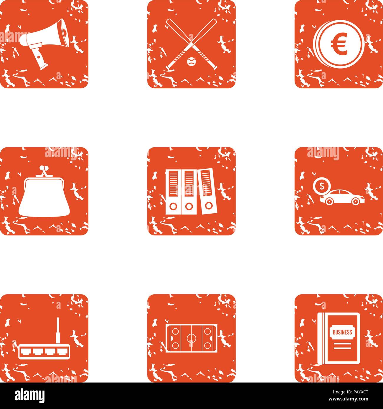 Explanation icons set, grunge style Stock Vector Image & Art - Alamy