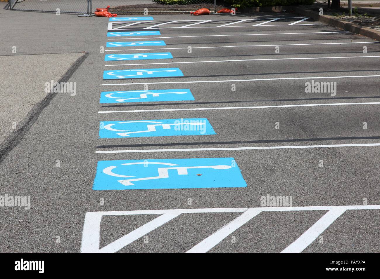 Handicapped parking places - transportation infrastructure road ...