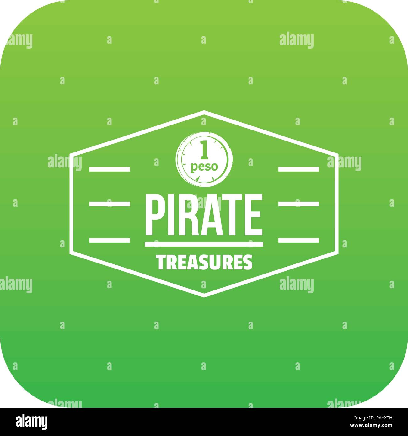 Pirate treasures icon green vector Stock Vector Image & Art - Alamy