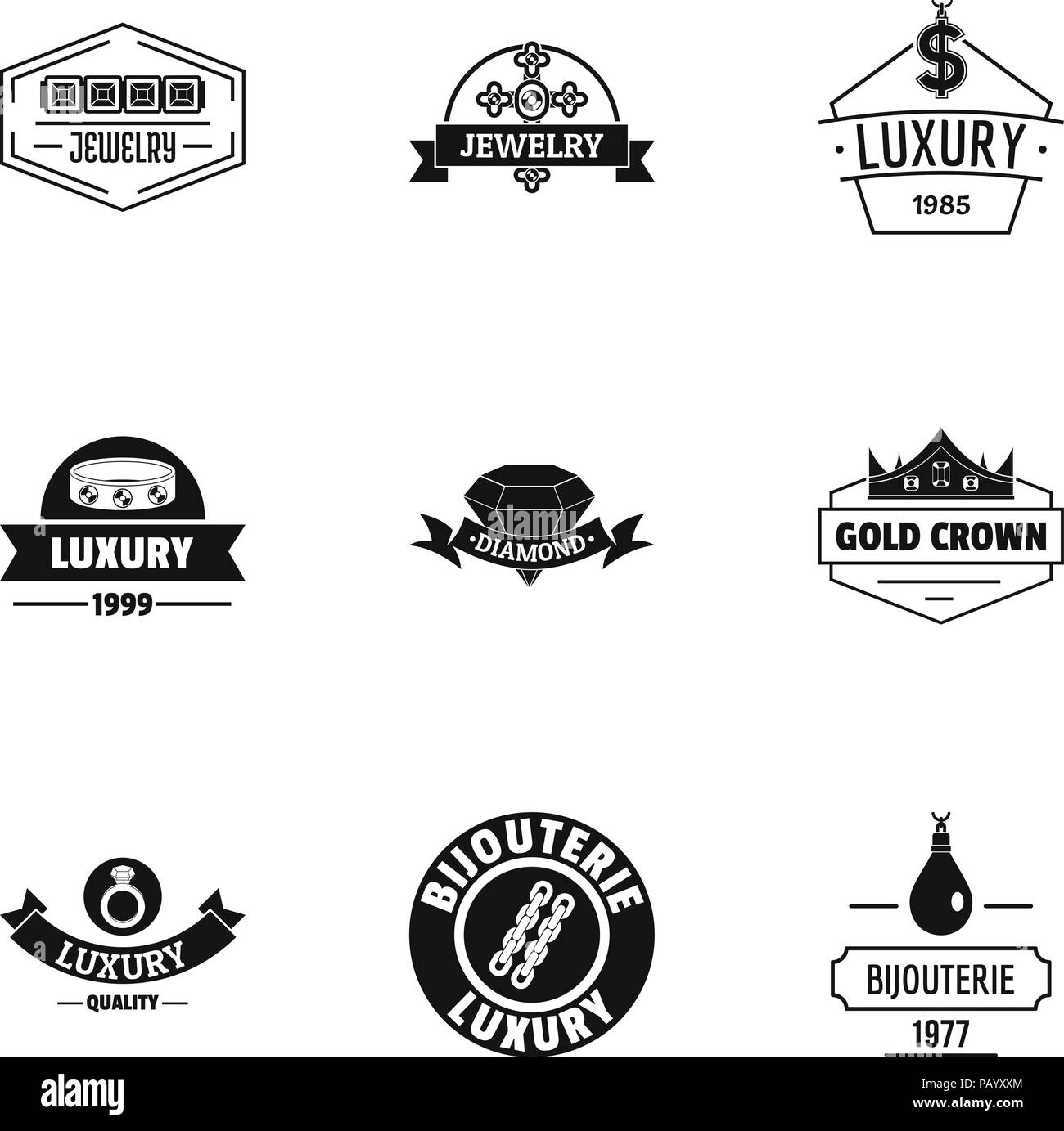 Lux oil logo set, simple style Stock Vector Image & Art - Alamy