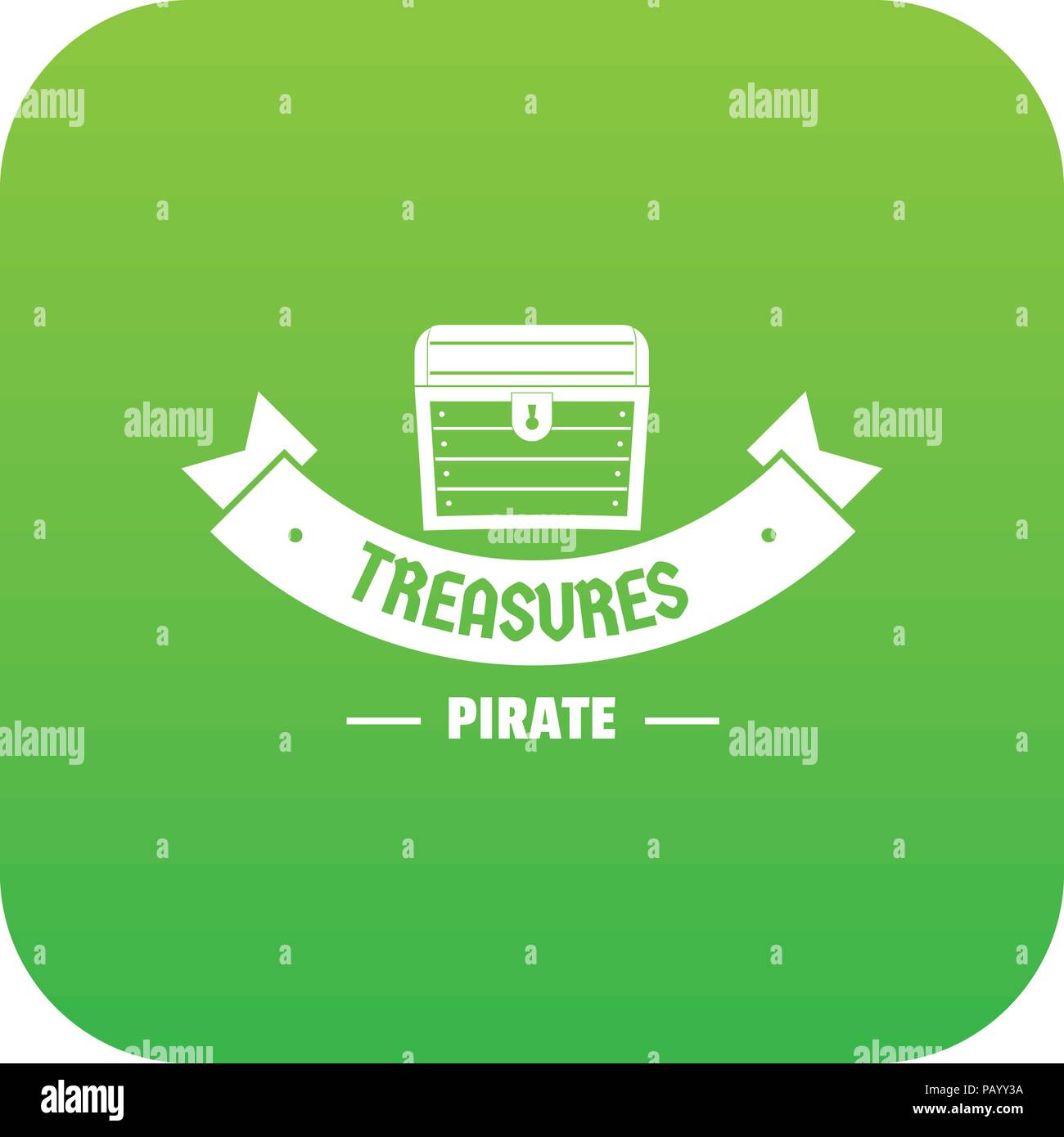 Treasure icon green vector Stock Vector Image & Art - Alamy