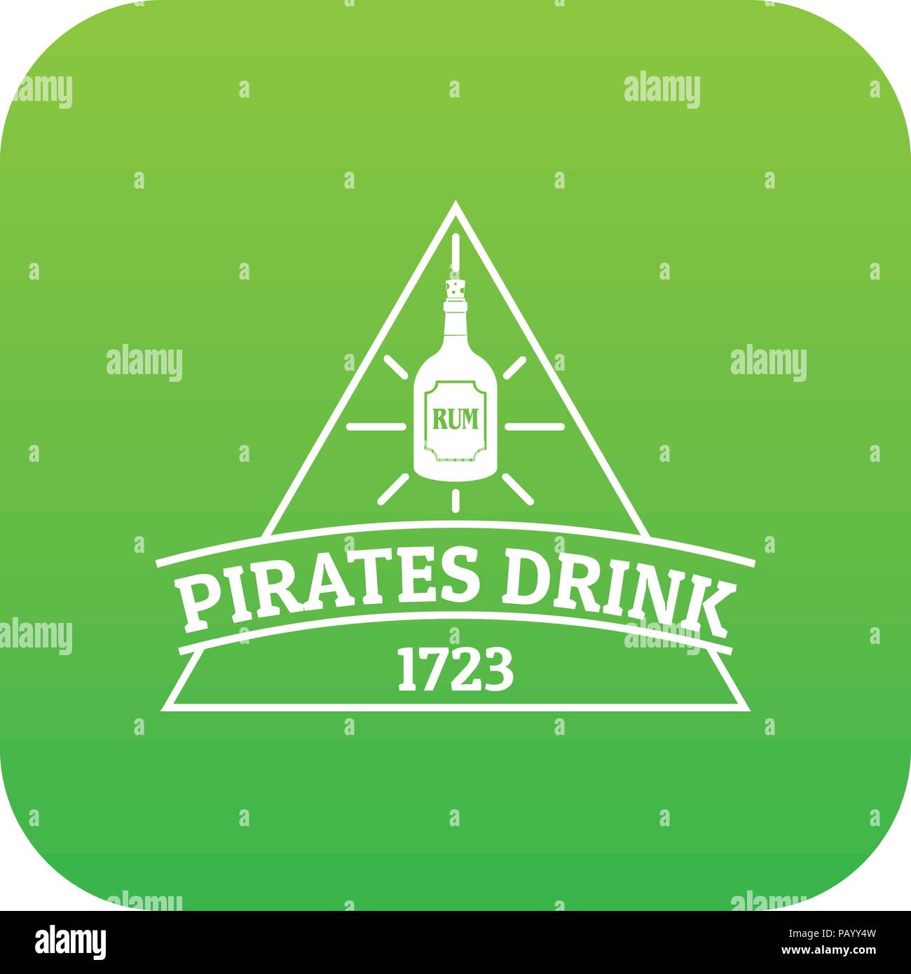 Pirate drink icon green vector Stock Vector Image & Art - Alamy