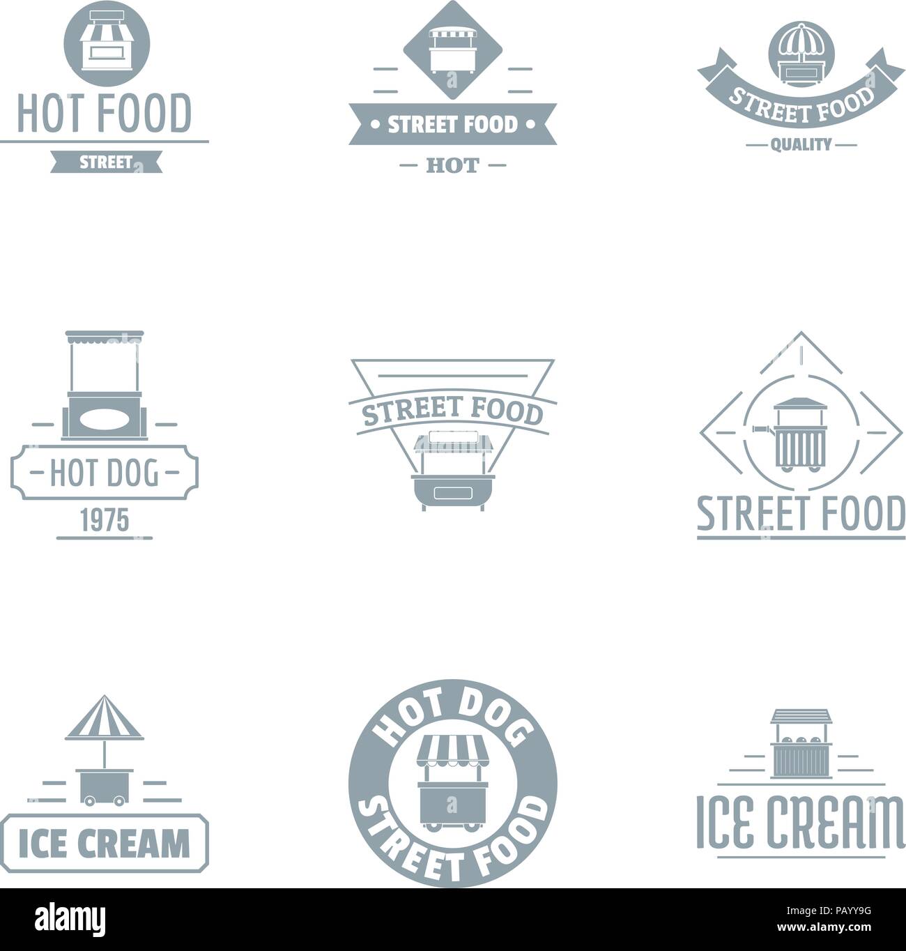 Custard logo set, simple style Stock Vector Image & Art - Alamy