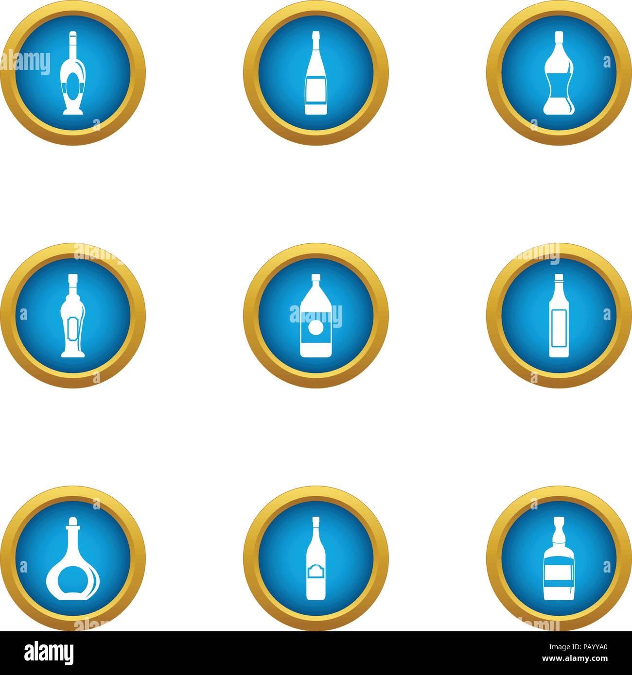Carboy icons set, flat style Stock Vector Image & Art - Alamy