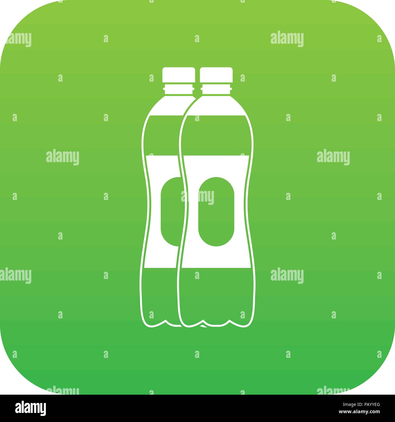 Two plastic bottles icon digital green Stock Vector Image & Art - Alamy
