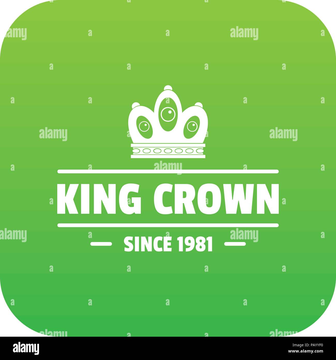 Classic king icon green vector Stock Vector Image & Art - Alamy