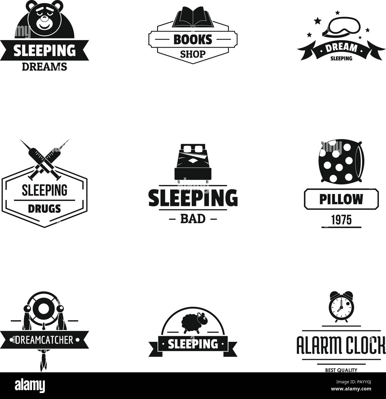 Night kingdom logo set, simple style Stock Vector Image & Art - Alamy