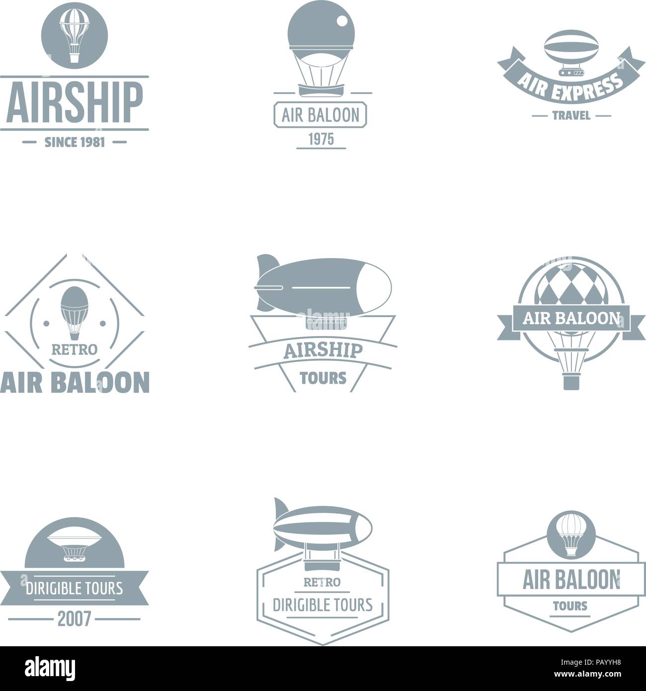 Airborne logo set, simple style Stock Vector Image & Art - Alamy