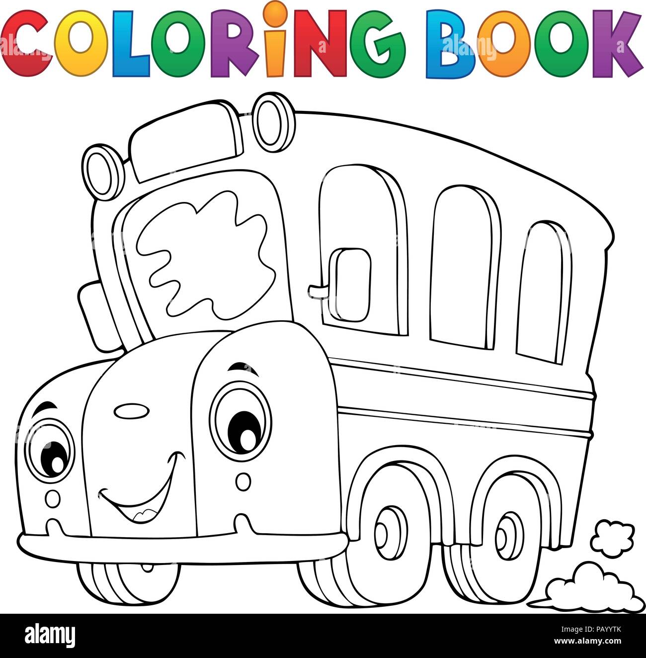 Coloring book school bus theme 5 - eps10 vector illustration Stock ...