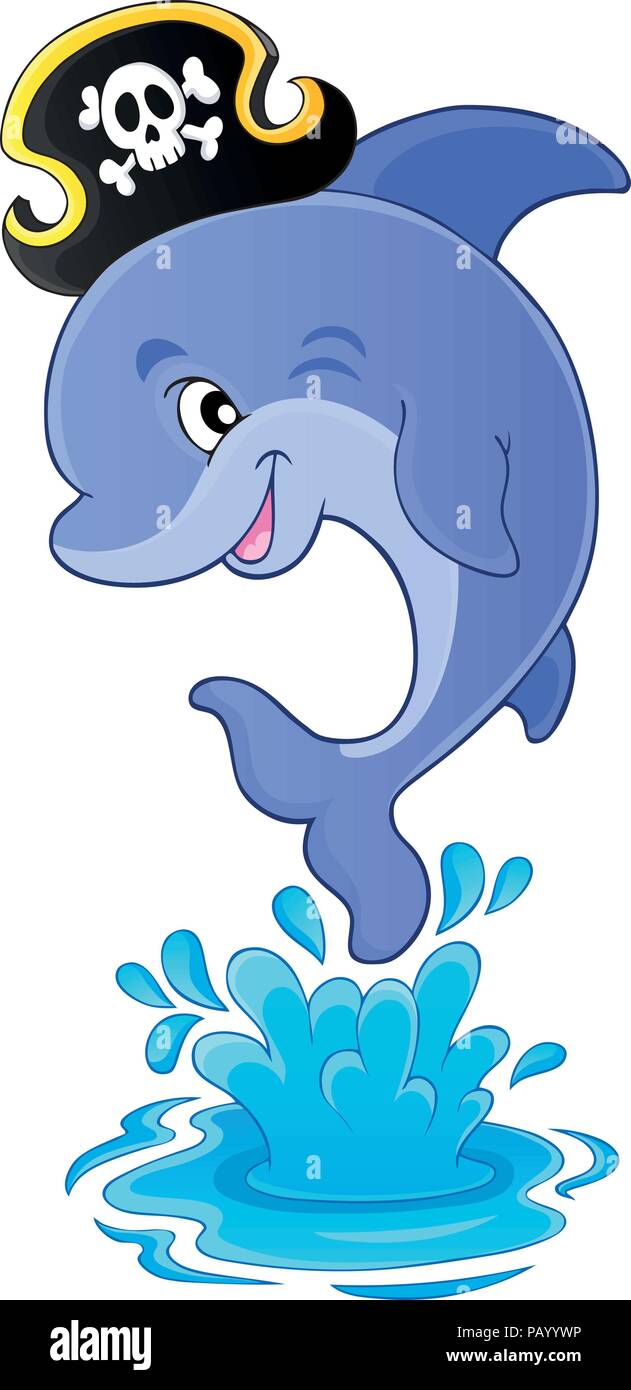 Pirate dolphin theme image 1 - eps10 vector illustration Stock Vector ...