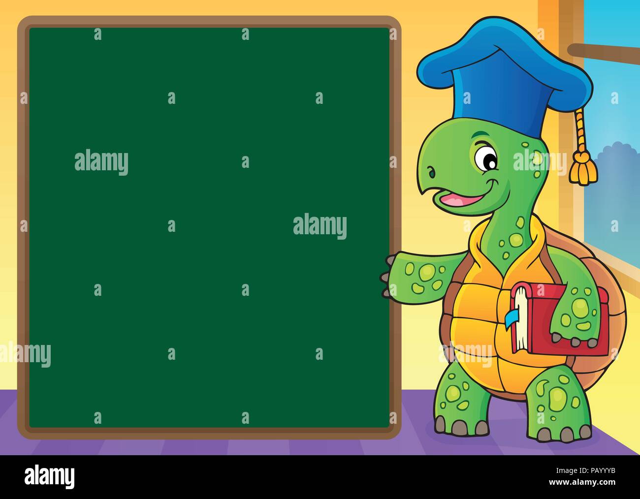 Turtle teacher theme image 5 - eps10 vector illustration Stock Vector ...