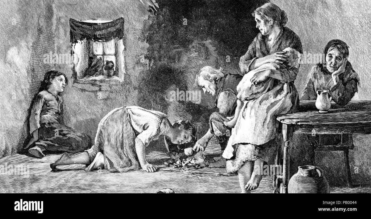 IRISH CROFTER FAMILY about 1880 Stock Photo - Alamy