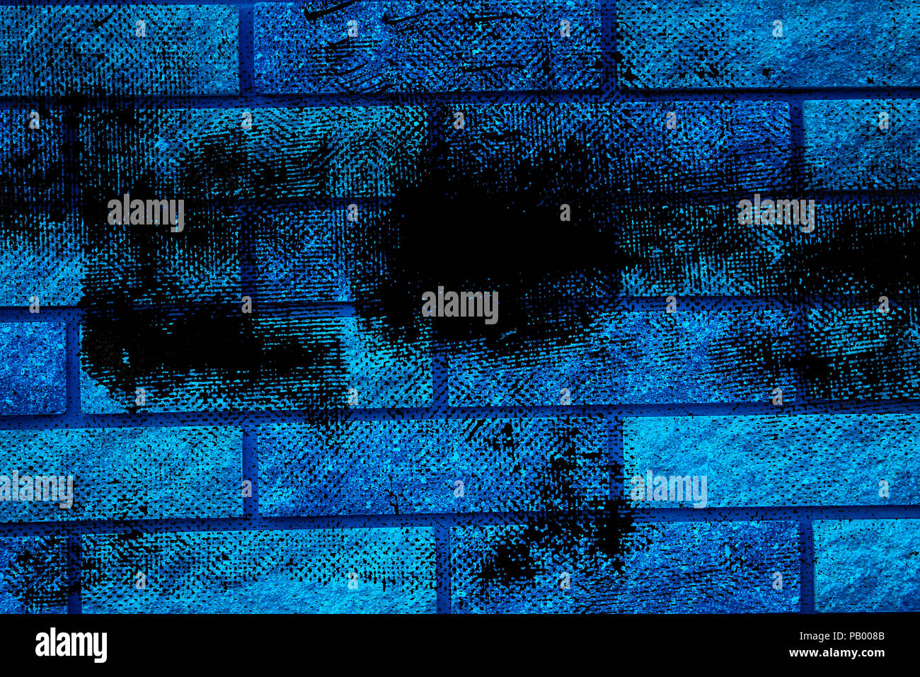 Grunge Ultra blue Brick texture of old vintage building, design concept ...