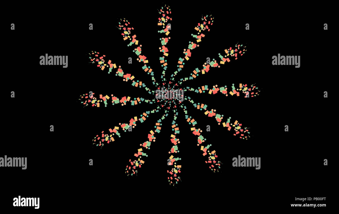beautiful and creative particles in circle Abstract Illustration Art ...