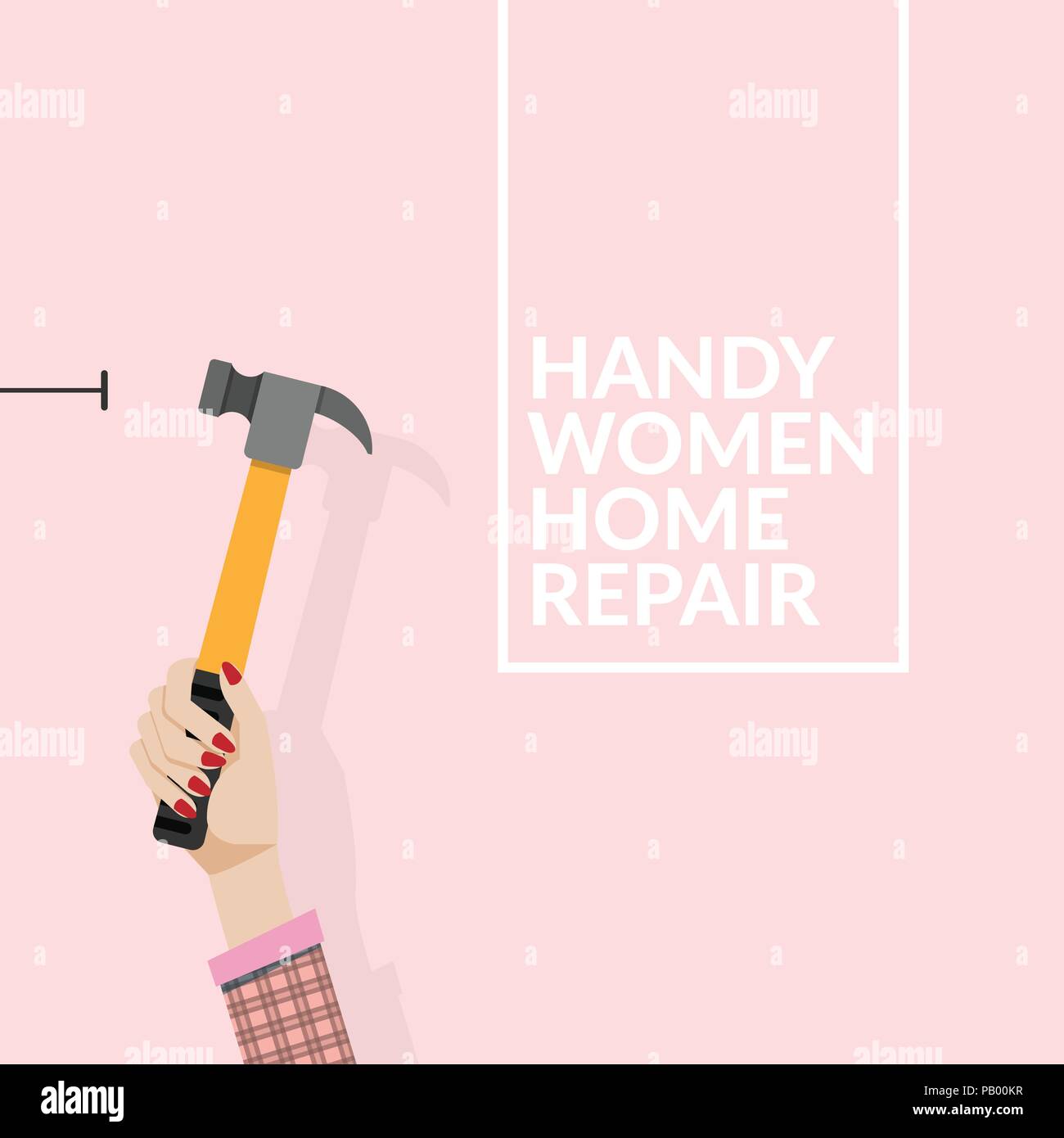 Diy home woman Stock Vector Images - Alamy
