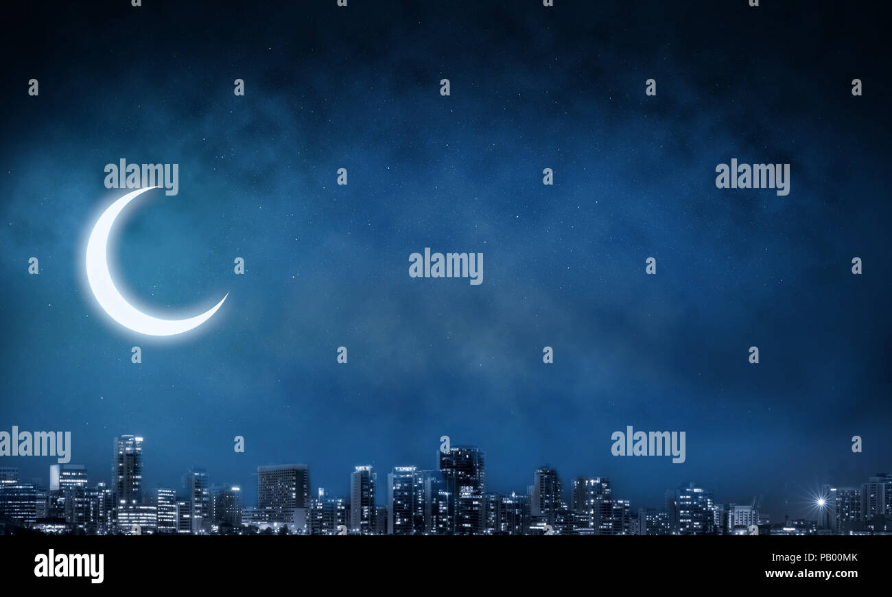 Night view of modern cityscape Stock Photo - Alamy