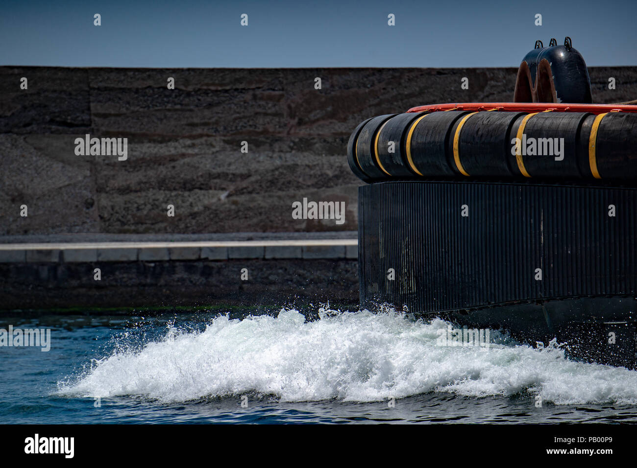 harbor tug port tugboat detail close up Stock Photo - Alamy