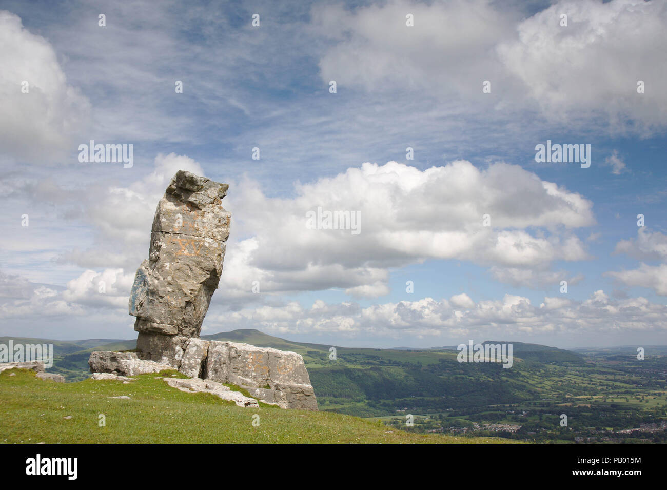 The Lonely Sheperd looking over the Usk Valley with the Sugarloaf ...