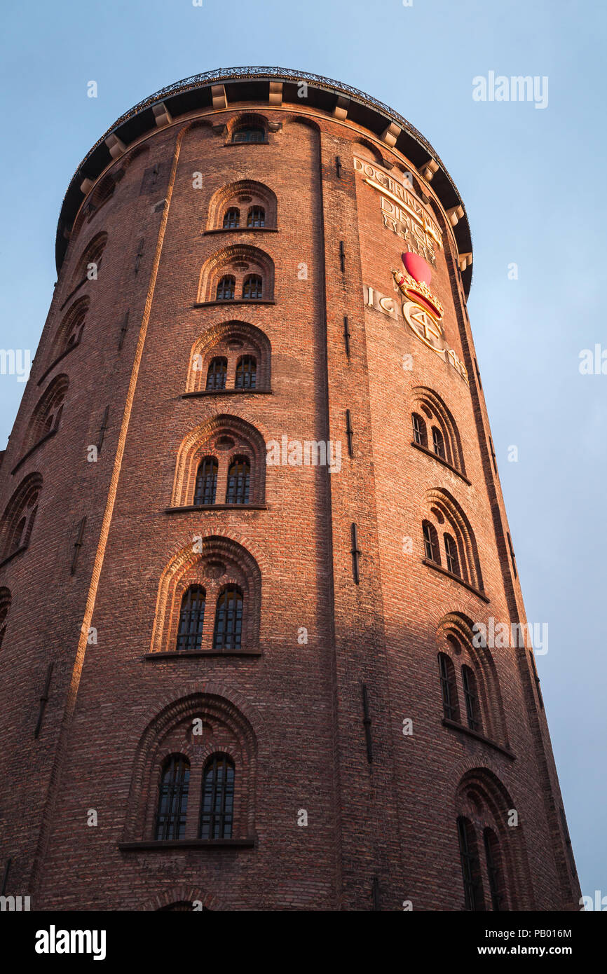Copenhagen, Denmark - December 10, 2017: Facade of Rundetaarn, or Round ...