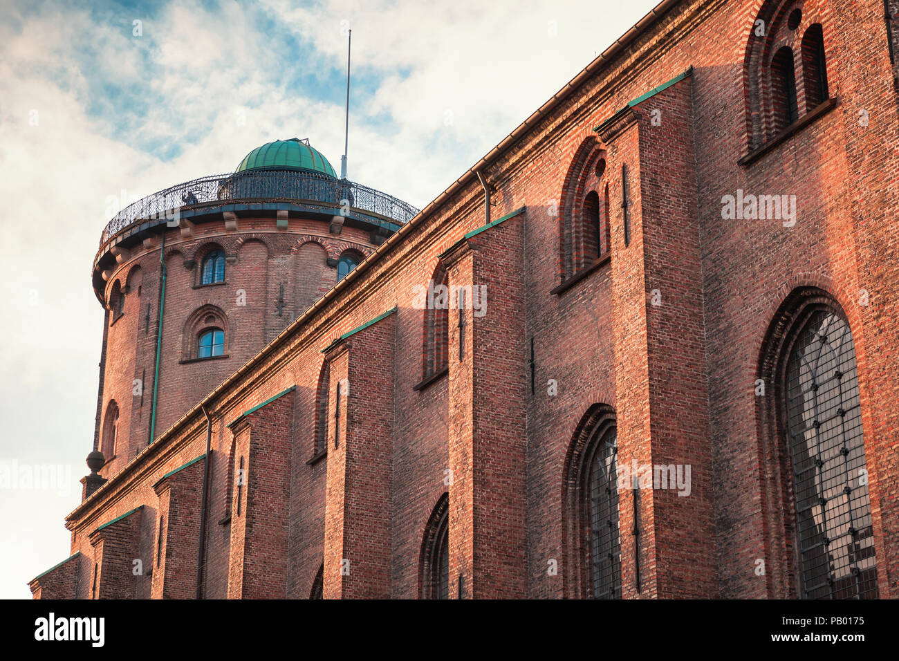 Copenhagen, Denmark - December 10, 2017: Rundetaarn, or Round Tower, is ...