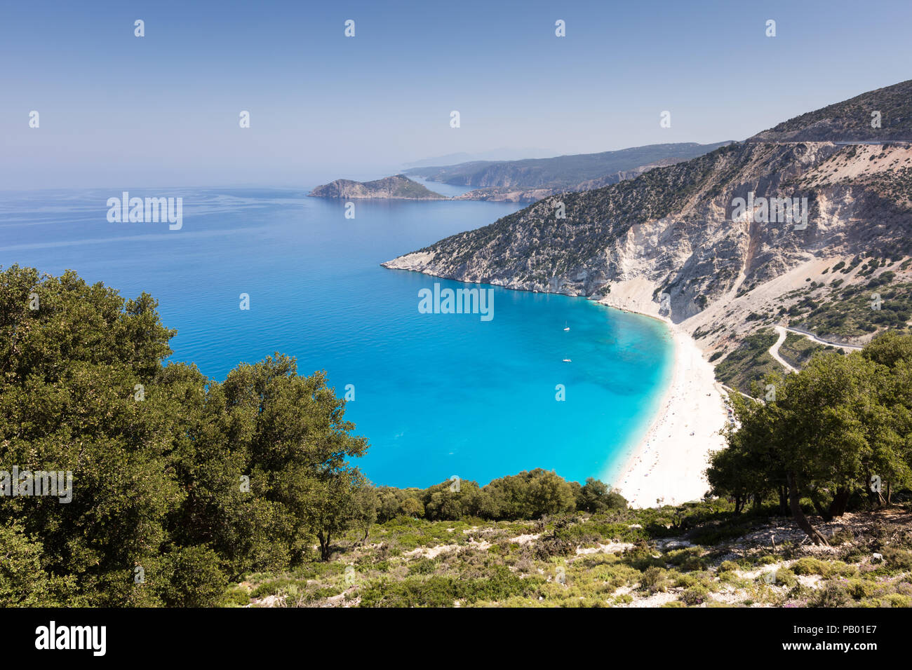 The most beautiful and famous beach in Ionian sea Stock Photo - Alamy