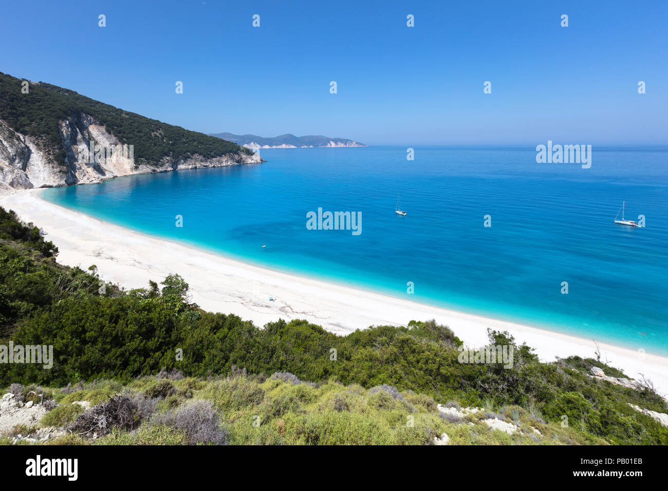 The most beautiful and famous beach in Ionian sea Stock Photo - Alamy