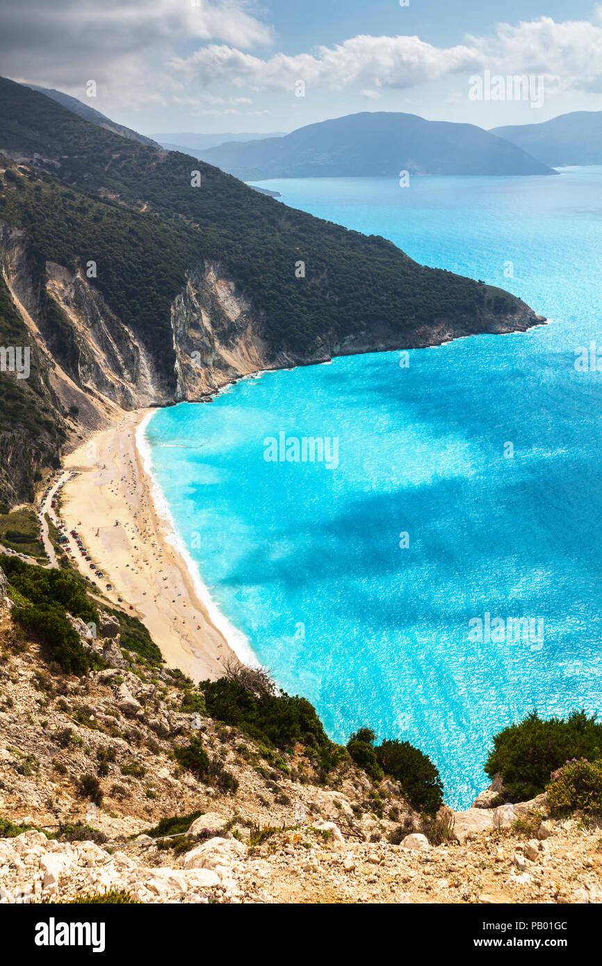 The most beautiful and famous beach in Ionian sea Stock Photo - Alamy