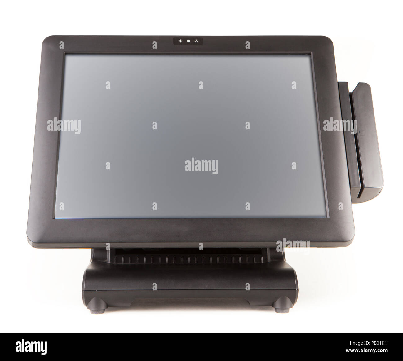 Digital touchscreen terminal, atm machine isolated on white Stock Photo ...