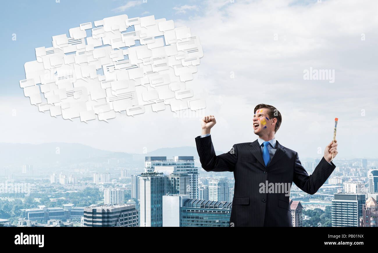 Inspiration of young creative businessman Stock Photo - Alamy