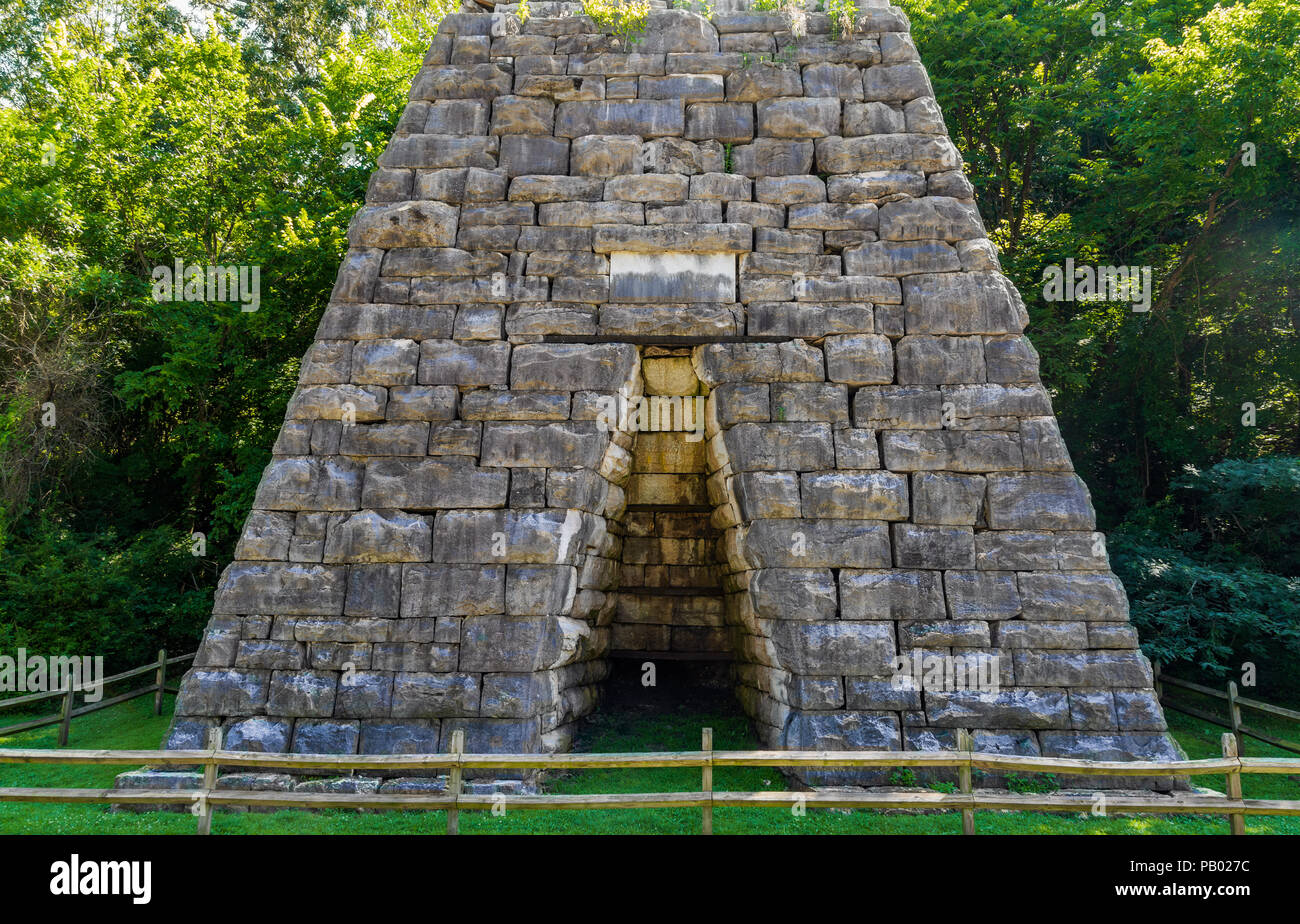 DOVER, TN, USA-30 JUNE 18: The Great Western Furnace of the Stewart ...